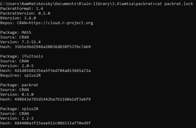 Unified Agent - Resolving 'R' Packages with Packrat