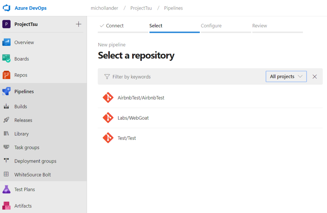 Microsoft Azure DevOps Services (UA) Integration