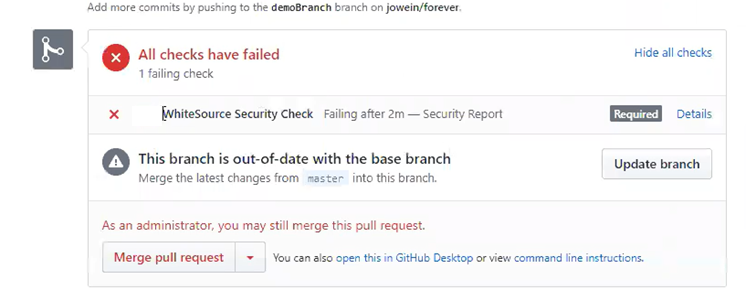 Mend Bolt for GitHub