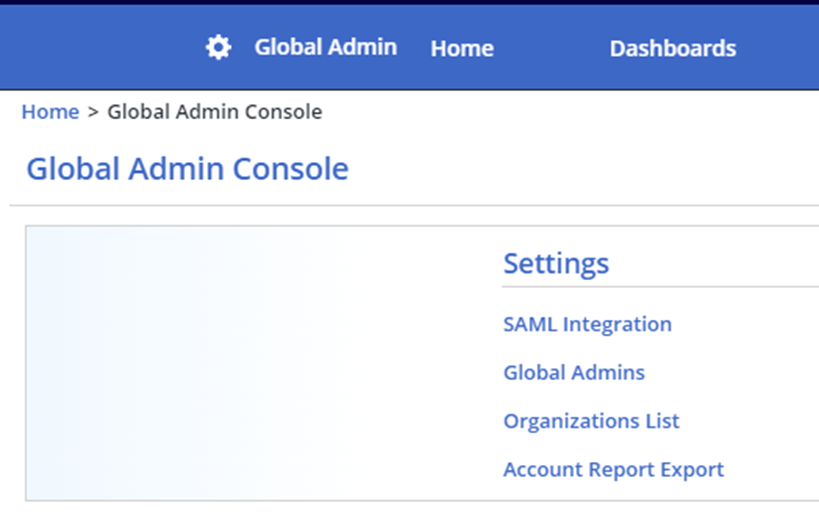 Managing a Global Administrator Account