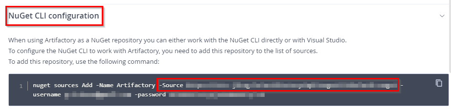 NuGet with JFrog Artifactory - Host Rule Implementation