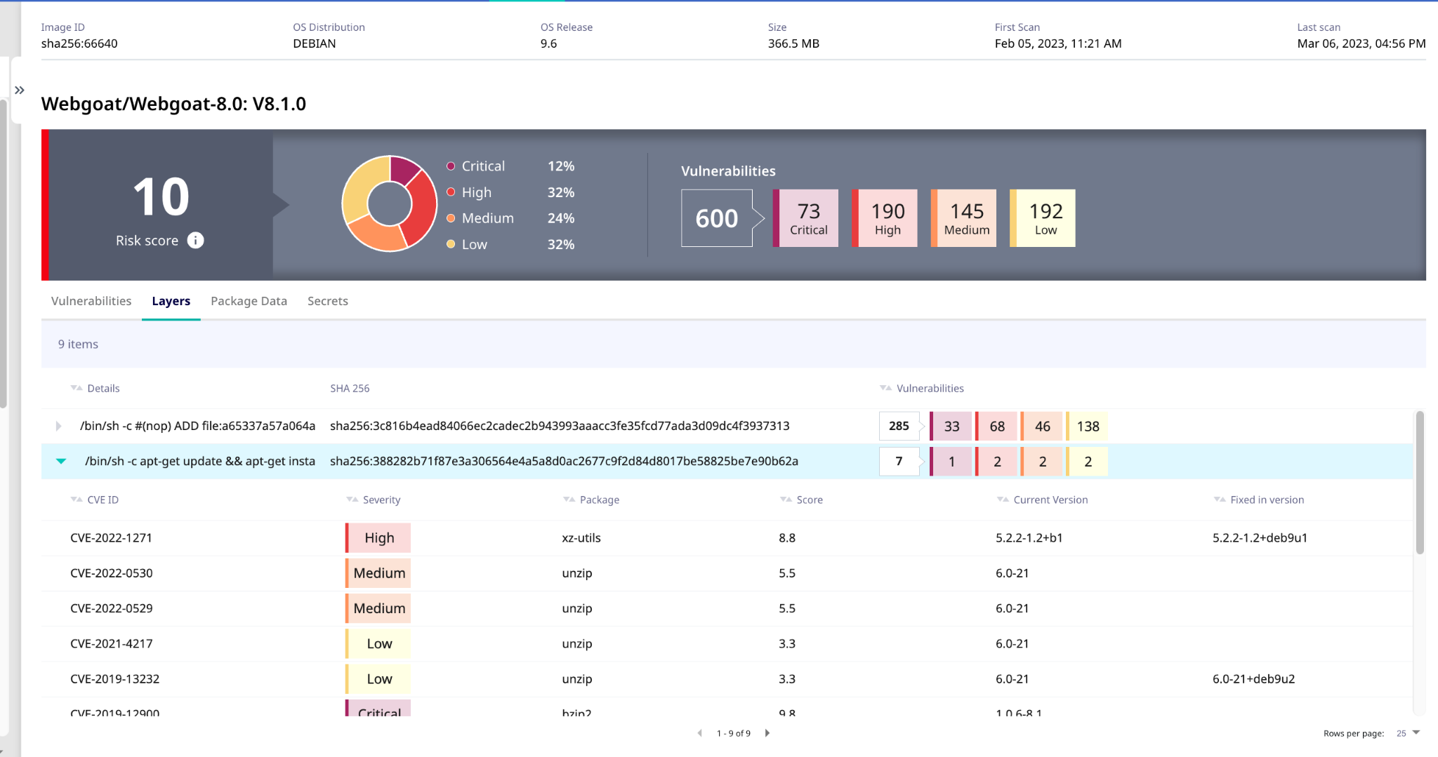 Scanning Container Images