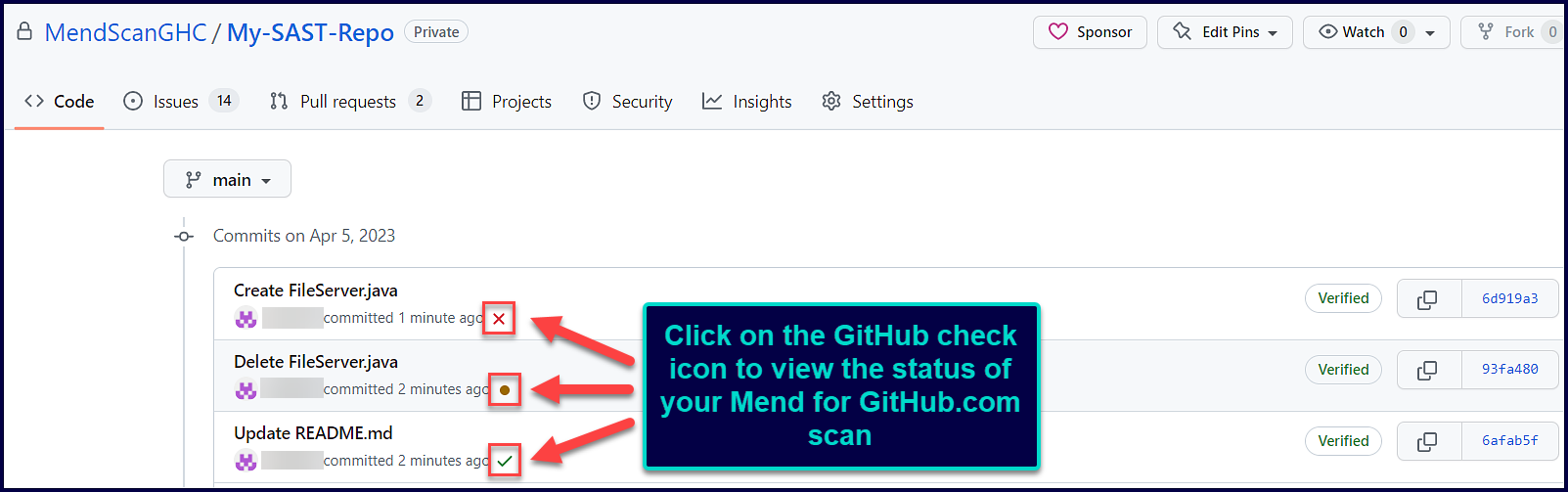 Scan your custom code (SAST) with Mend for GitHub.com