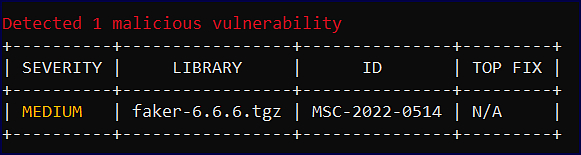 View the results of your Mend CLI SCA scan