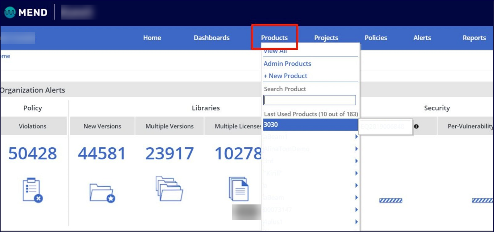 Legacy Mend UI - Submitting libraries for review