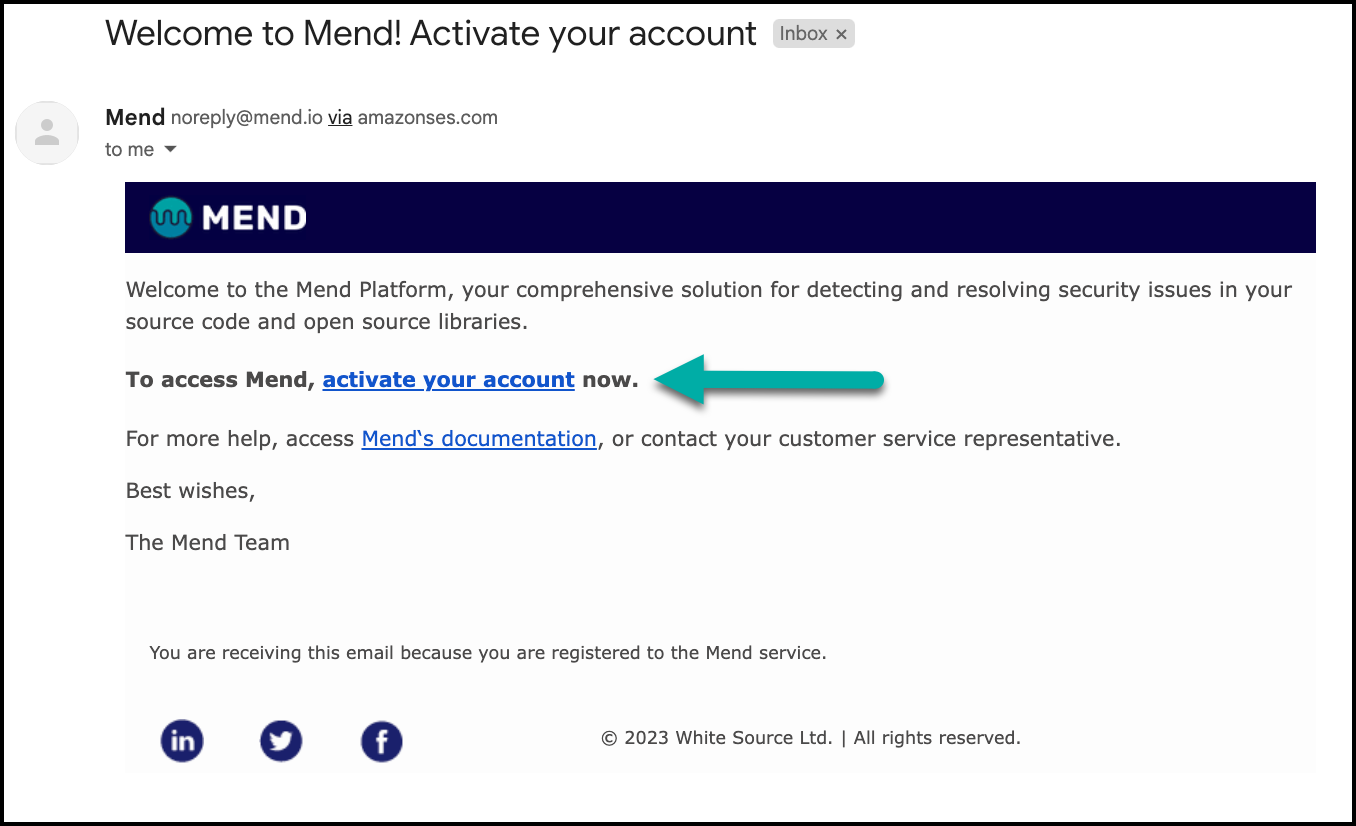 Initial account administrator setup in the Mend AI Native AppSec Platform