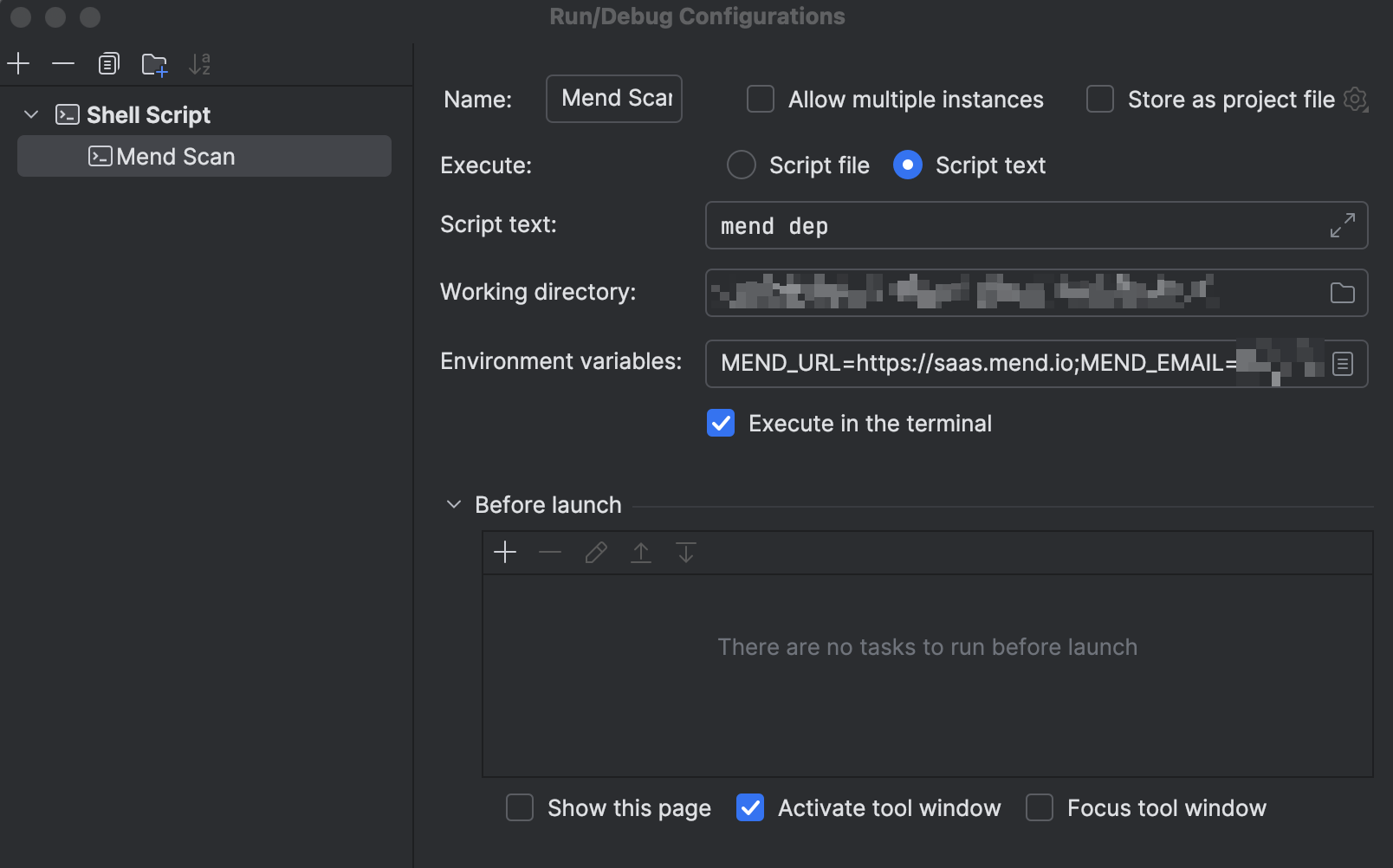Implementing the Mend CLI in the IDE