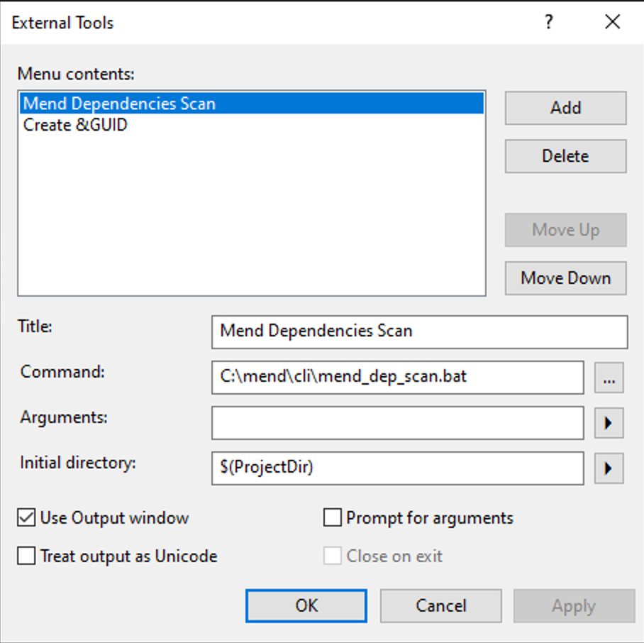 Implementing the Mend CLI in the IDE
