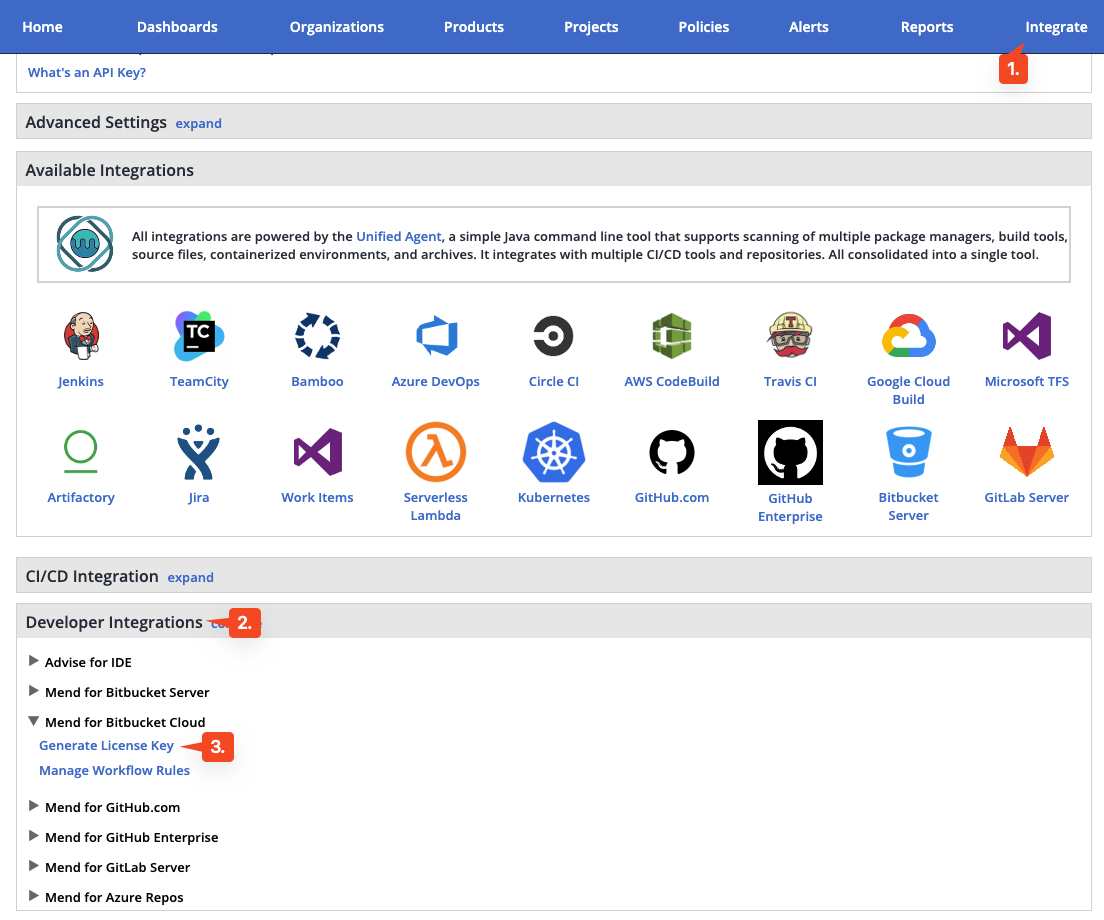 Installation of Mend for Bitbucket Cloud